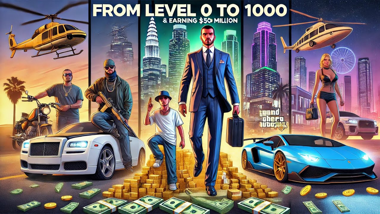 GTA 5 Enhance 0 To 1000 Level // From 0 to 500 Million GTA 5 ...