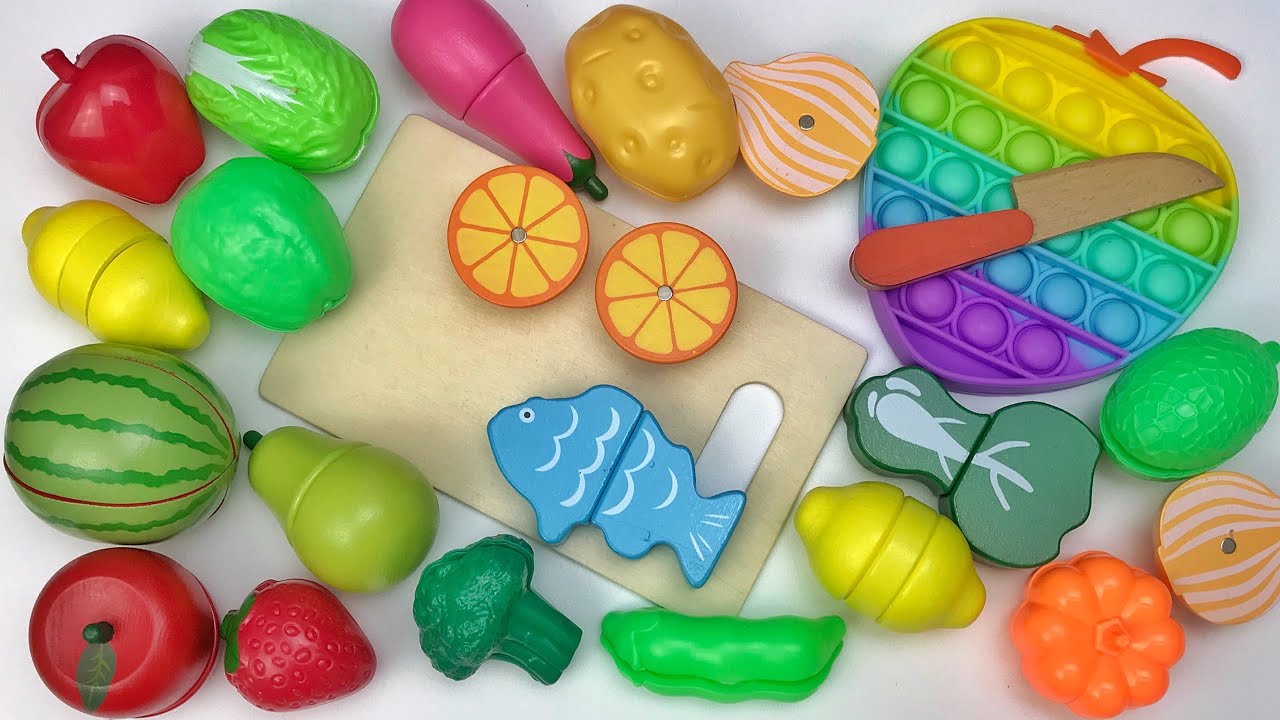 Relaxing Cutting Fruits and Vegetables ASMR, APPLE, CORN | Satisfying Video Wooden & Plastic ...