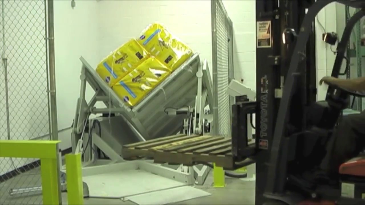 Инвертор паллет Toppy V Shape Pallet Exchanger - YouTube