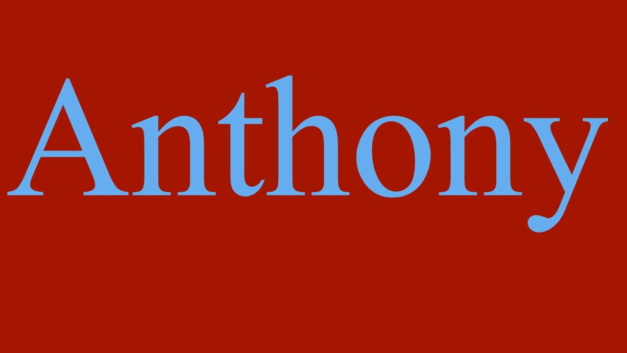Anthony's Alphabet Song - YouTube