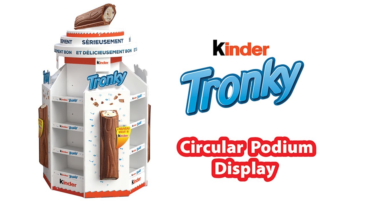 KINDER TRONKY CIRCULAR PODIUM DISPLAY - YouTube