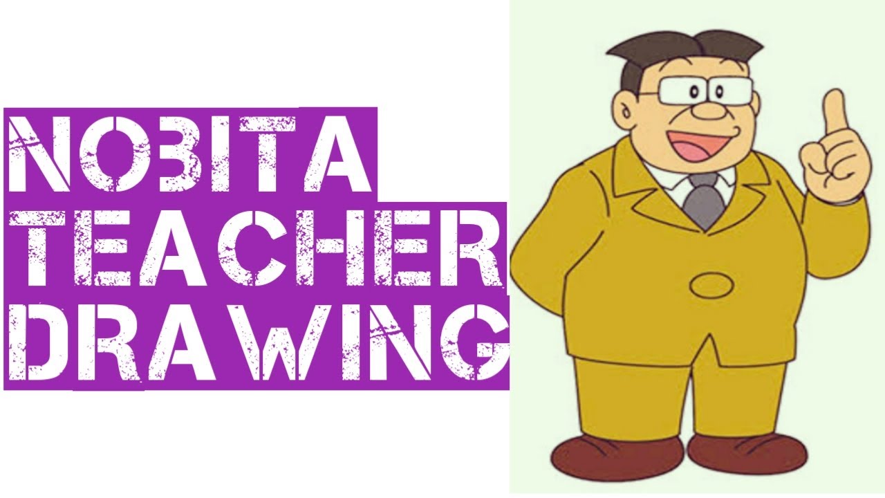 Nobita's Teacher Drawing || Easy drawing || Doraemon - YouTube