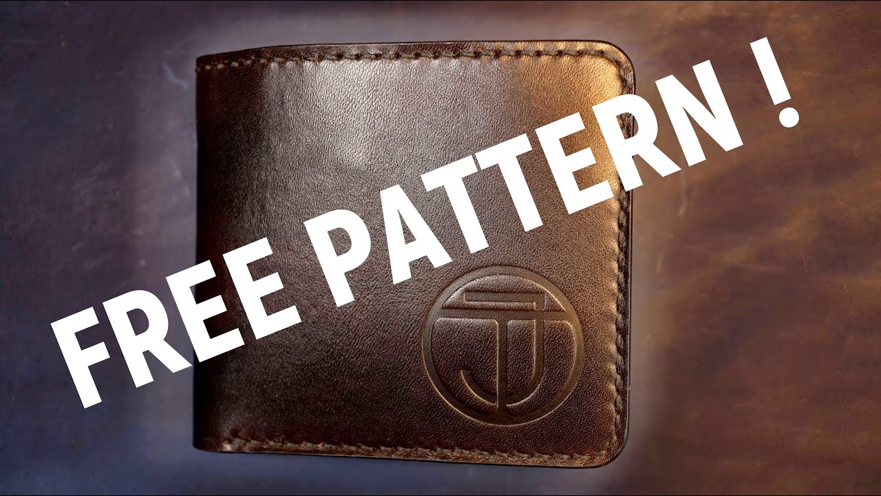 Free pattern. Bifold wallet pattern PDF.Leather Craft.V8(8 cards) - YouTube