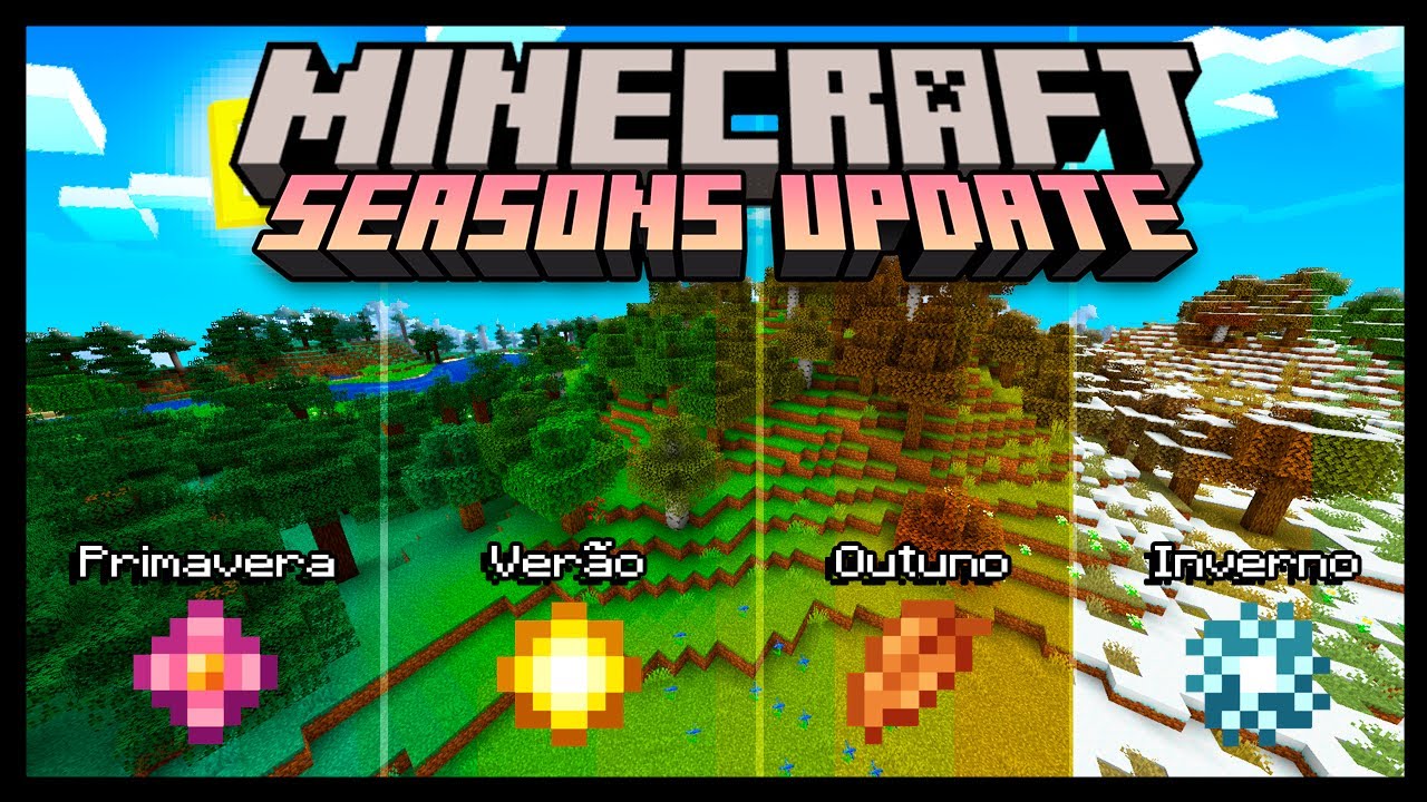 JOGUEI O MINECRAFT COM AS ESTAÇÕES DO ANO QUE PODEM CHEGAR NA NOVA ...