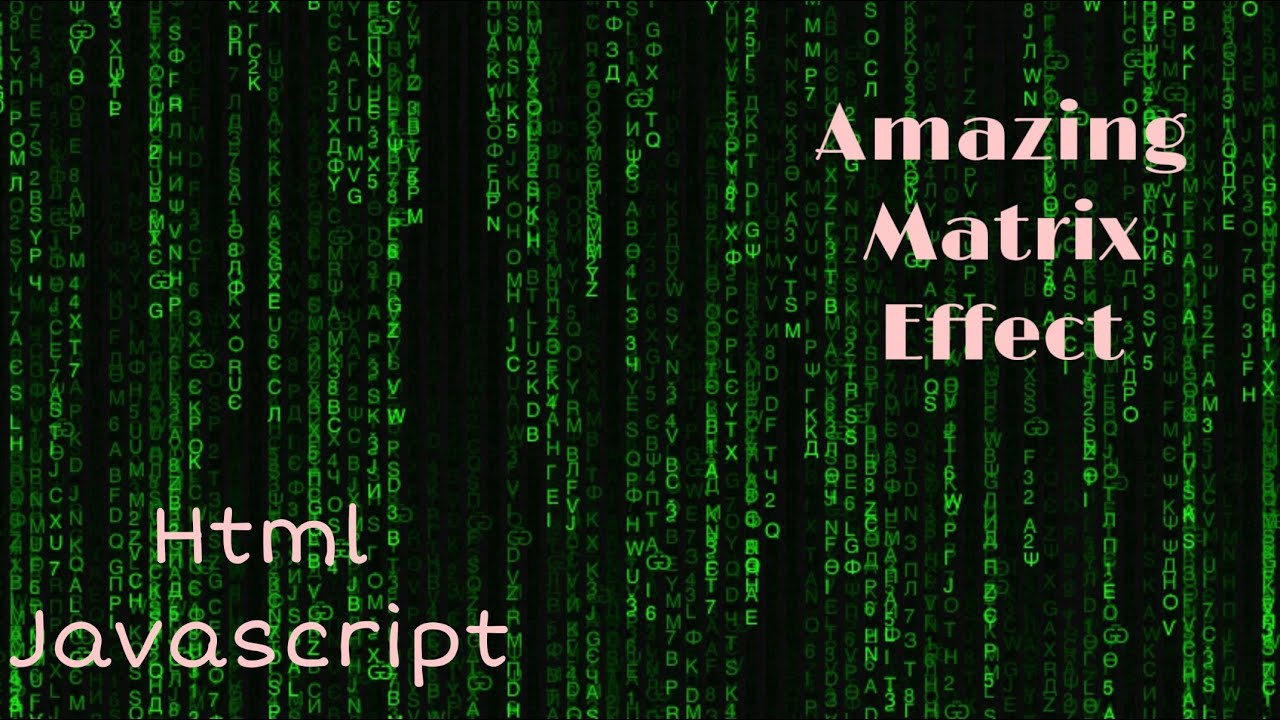 Create Matrix Using Html And Javascript Code Today Youtube 4406