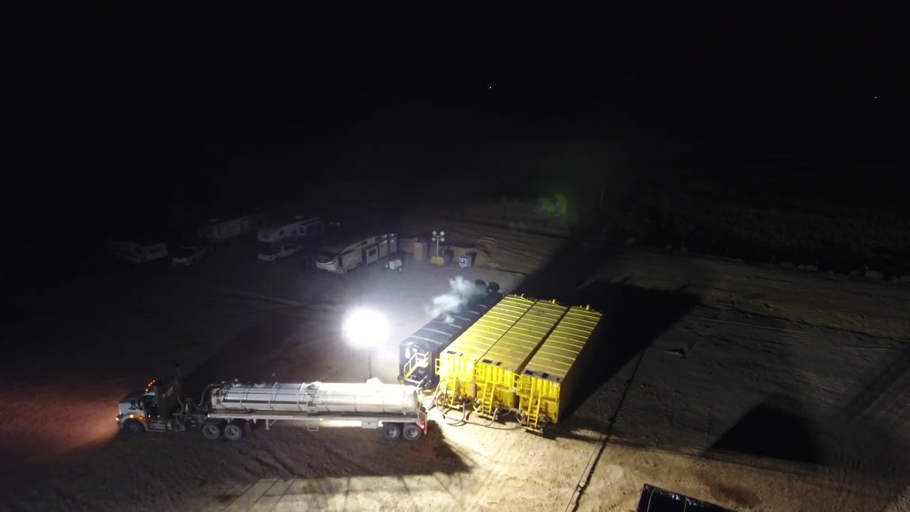 Aerial View of Flowback Job - YouTube