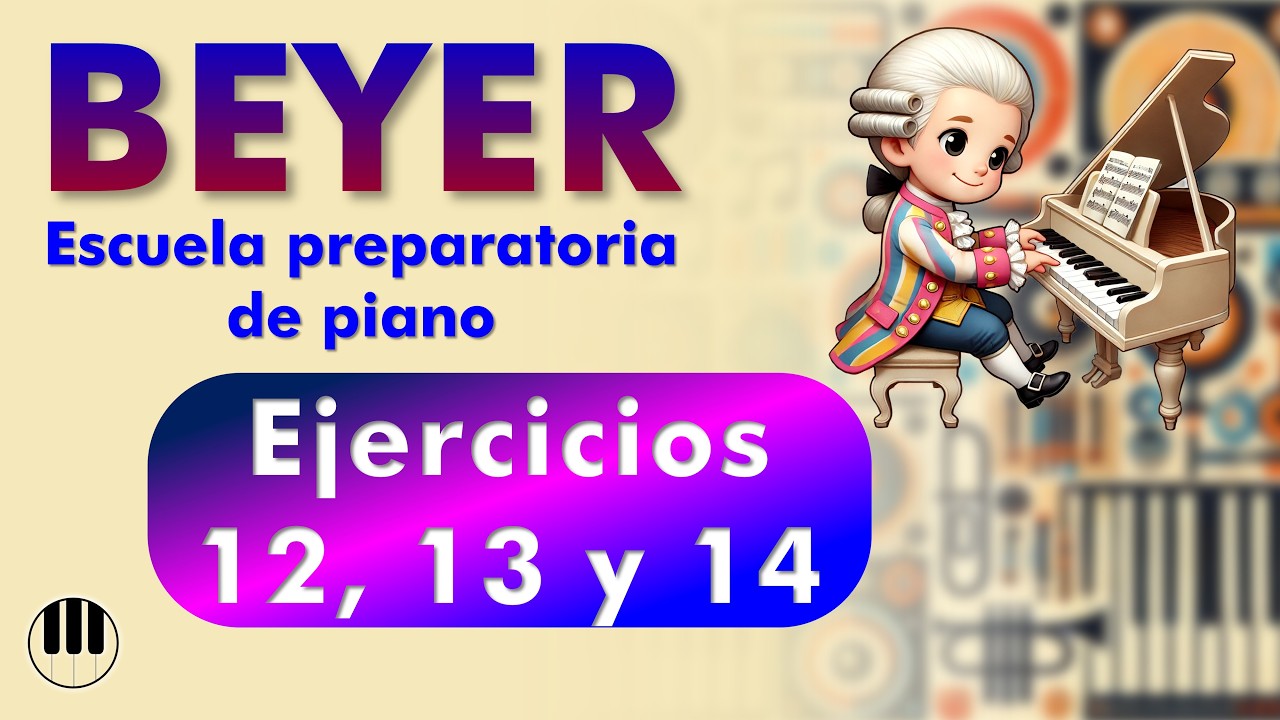 BEYER. Ejercicio 12, 13 y 14 | Cómo aprender a tocar piano | (Partitura ...