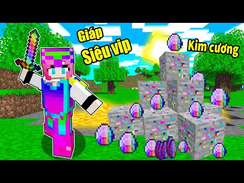 PANDA CHẾ TẠO THÀNH CÔNG BỘ GIÁP KIM CƯƠNG 7 MÀU TRONG MUNECRAFT*HEBI THỬ THÁCH TIÊU KÝ SINH TRÙNG