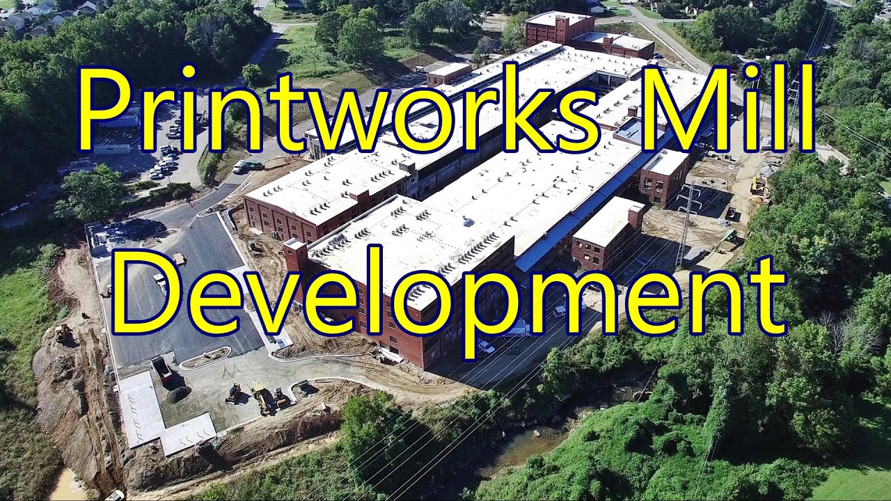 Aerial View of Printworks Mill Development Project - Greensboro, NC ...