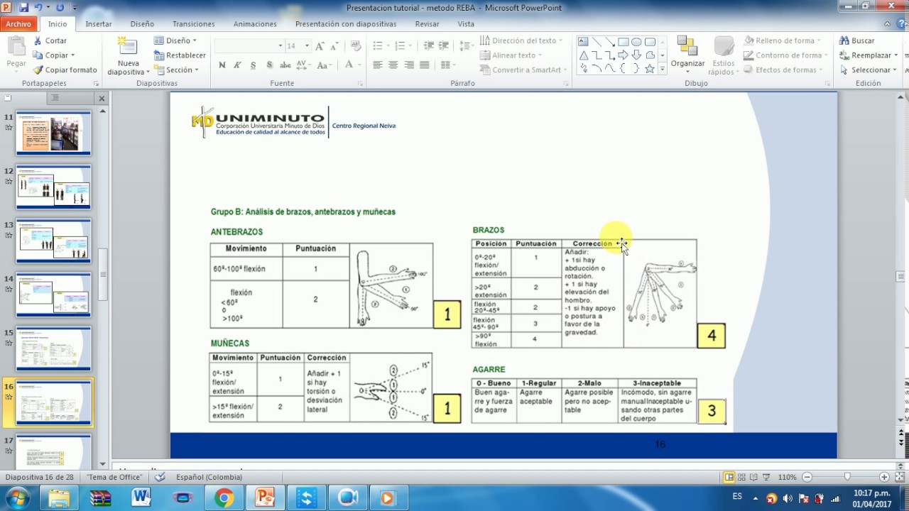 Tutorial aplicación método REBA - YouTube