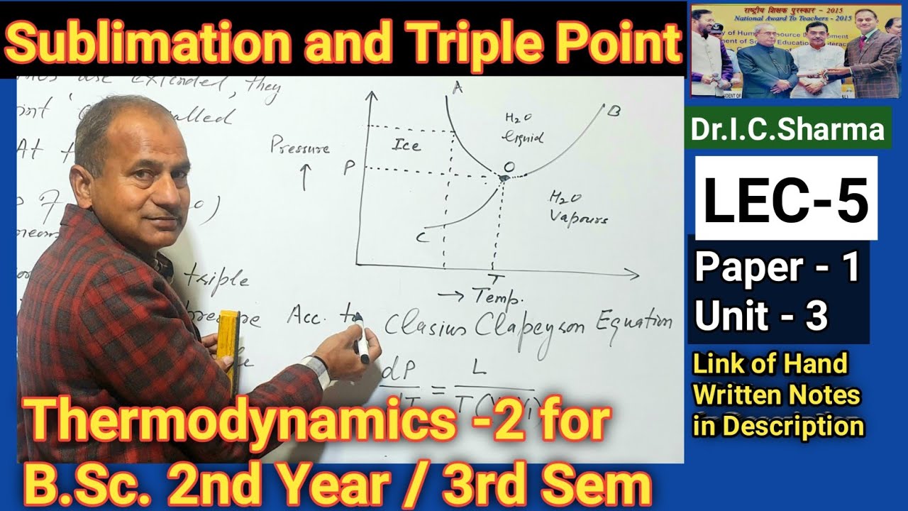 L-5 || Sublimation and Triple Point for B.Sc. 2nd Year || Triple Point ...
