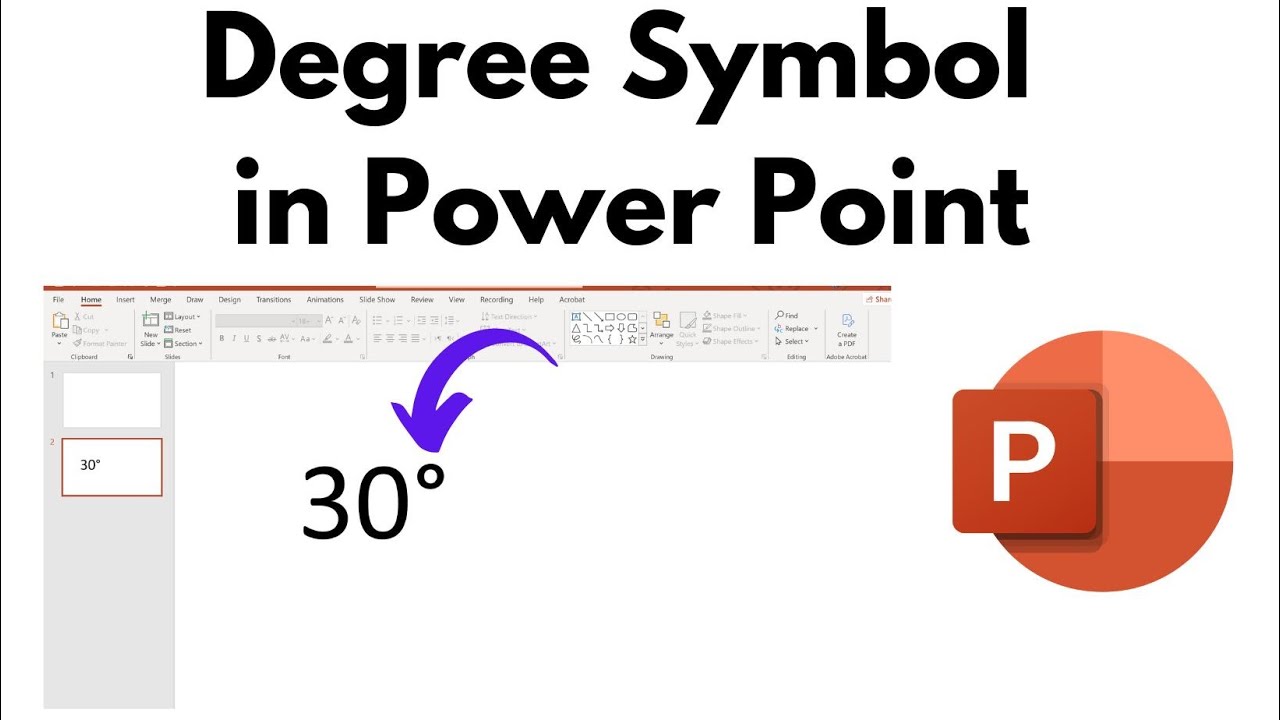 Add ° Degree Symbol in Seconds | Insert Degree Symbol in PPT | Keyboard ...