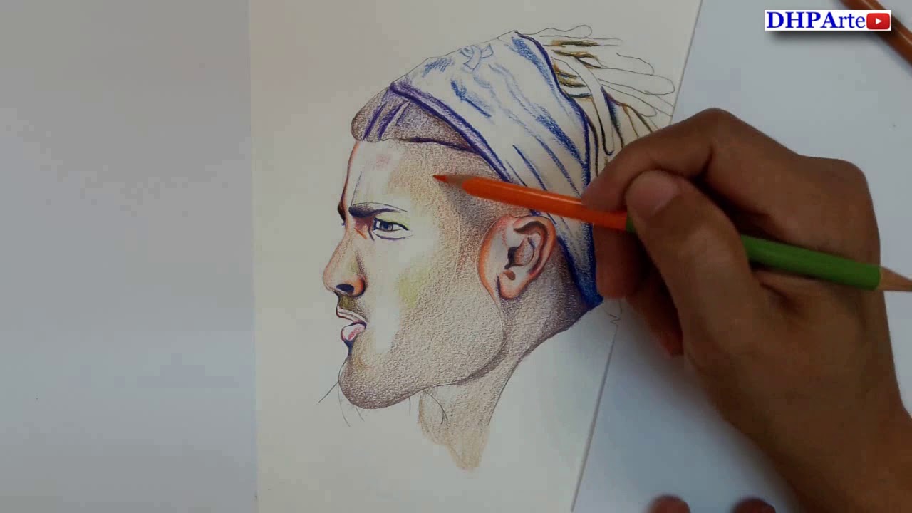 Dibujando a Fernando Tatis Jr. con colores escolares - YouTube