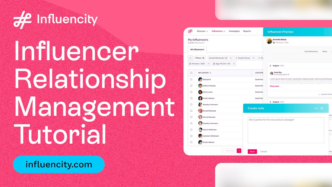 Influencer Relationship Management Tutorial - YouTube