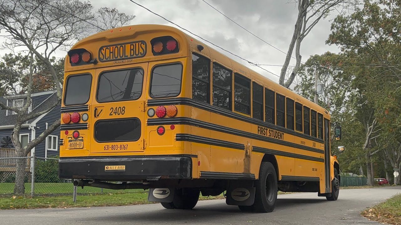 First Student 2019 Bluebird Vision School Bus 2408 Passing By - YouTube