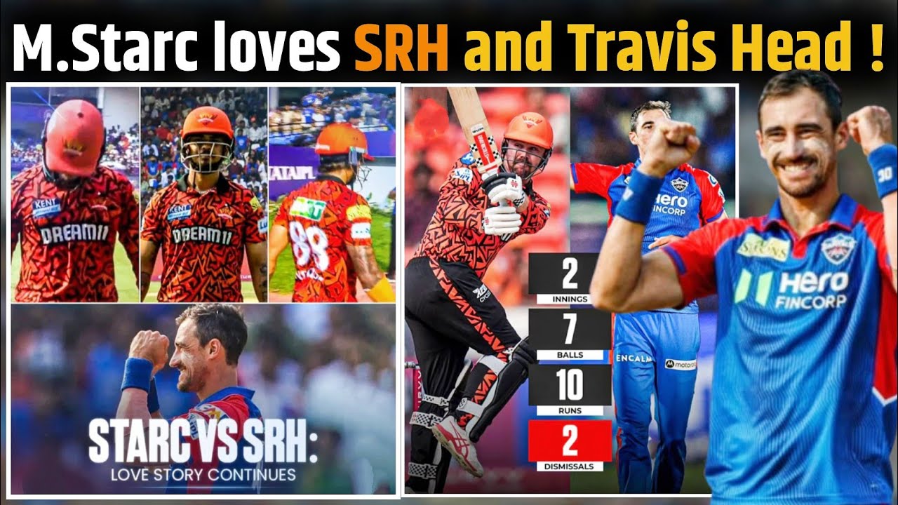 DC vs SRH : Michal Starc Official Father Of SRH Team And Travis Head ...
