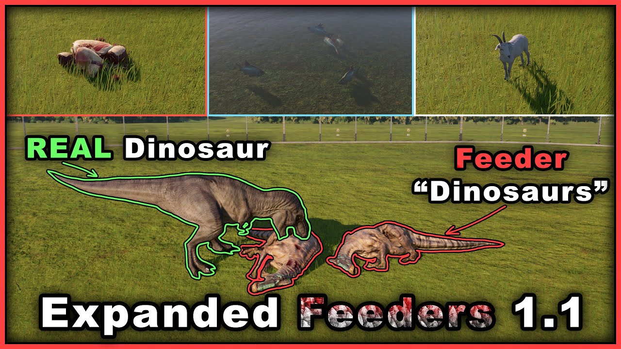 JWE 2: Feeder-Dinos, Invisible Feeders - Expanded Feeders 1.1 - YouTube