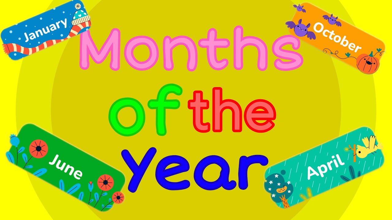 Months of the Year Song | Learn 12 Months for Kids | My Moon Family ...