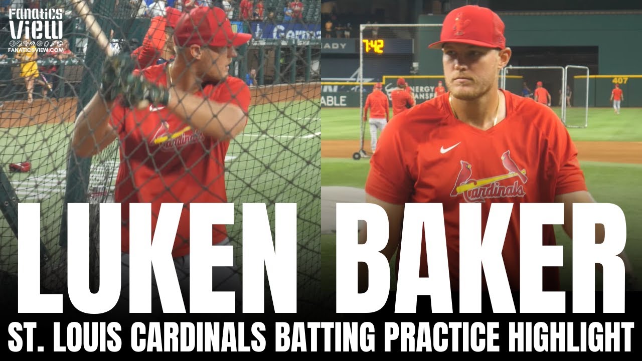 Luken Baker Drills Homers & Line Drives in Batting Practice | St. Louis ...