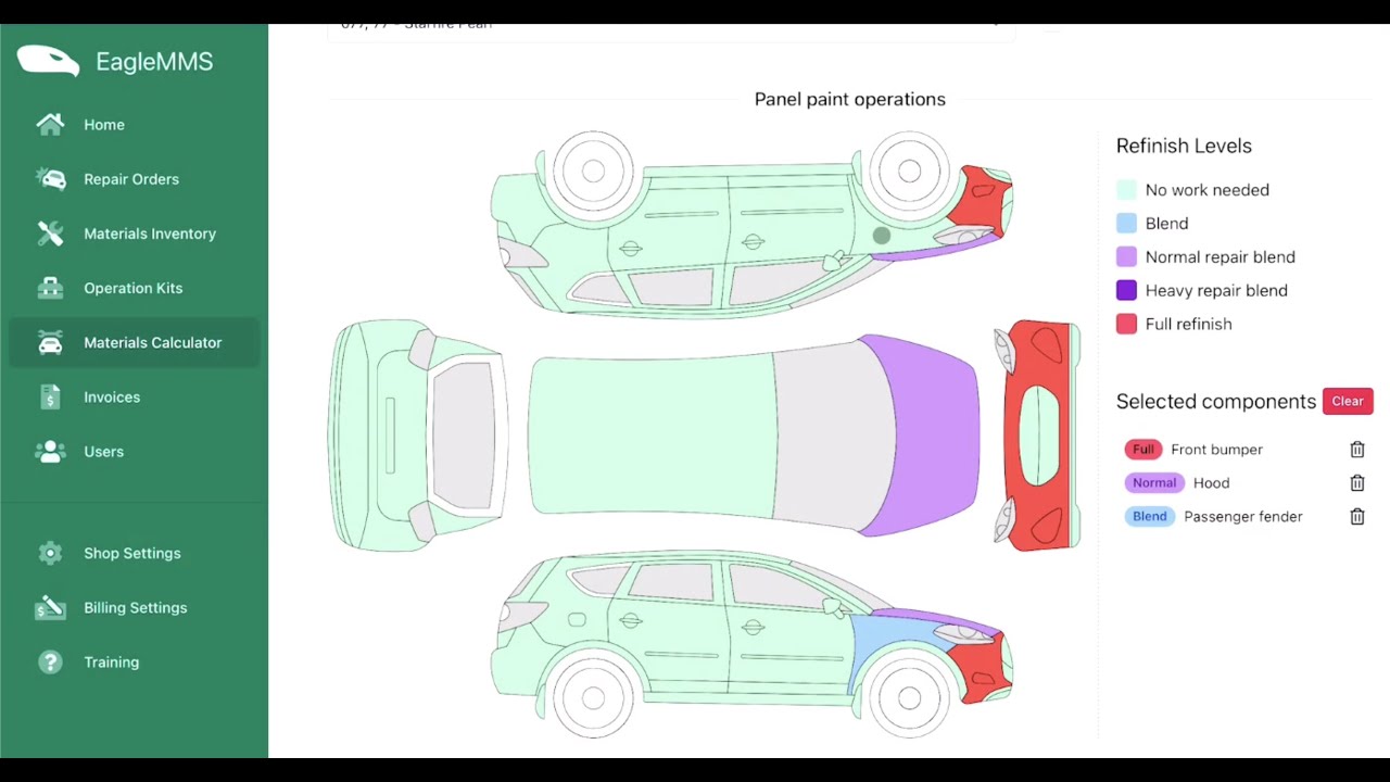 EagleMMS - Autobody materials & paint invoicing and estimation - YouTube