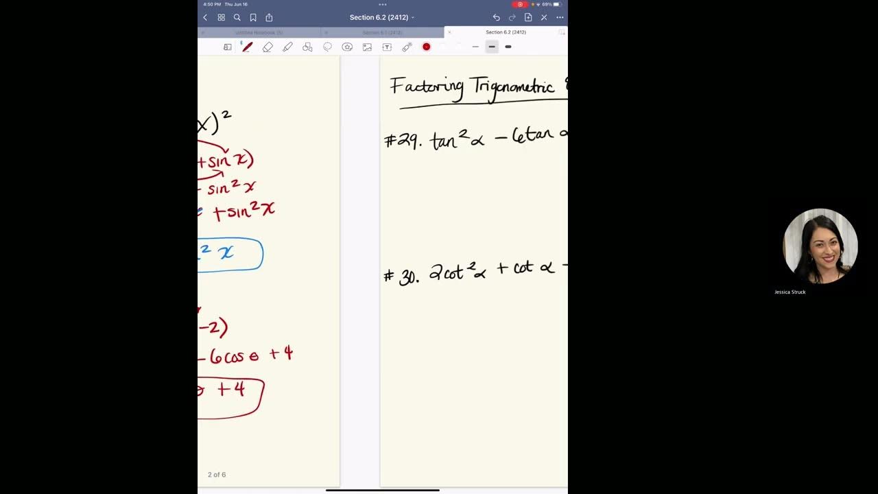 Multiplying and factoring trigonometric functions - YouTube