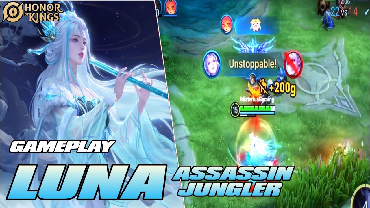 Luna Honor of Kings (HOK) Assassin/Jungler Mage damage "SNOW SWORD ...