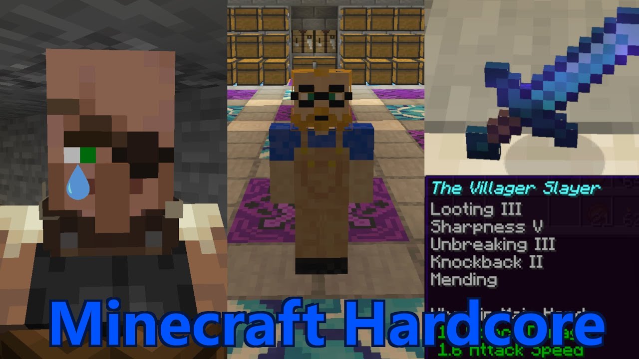 Cutting Out Villagers Eyeballs To Get A Great Diamond Sword: Minecraft ...
