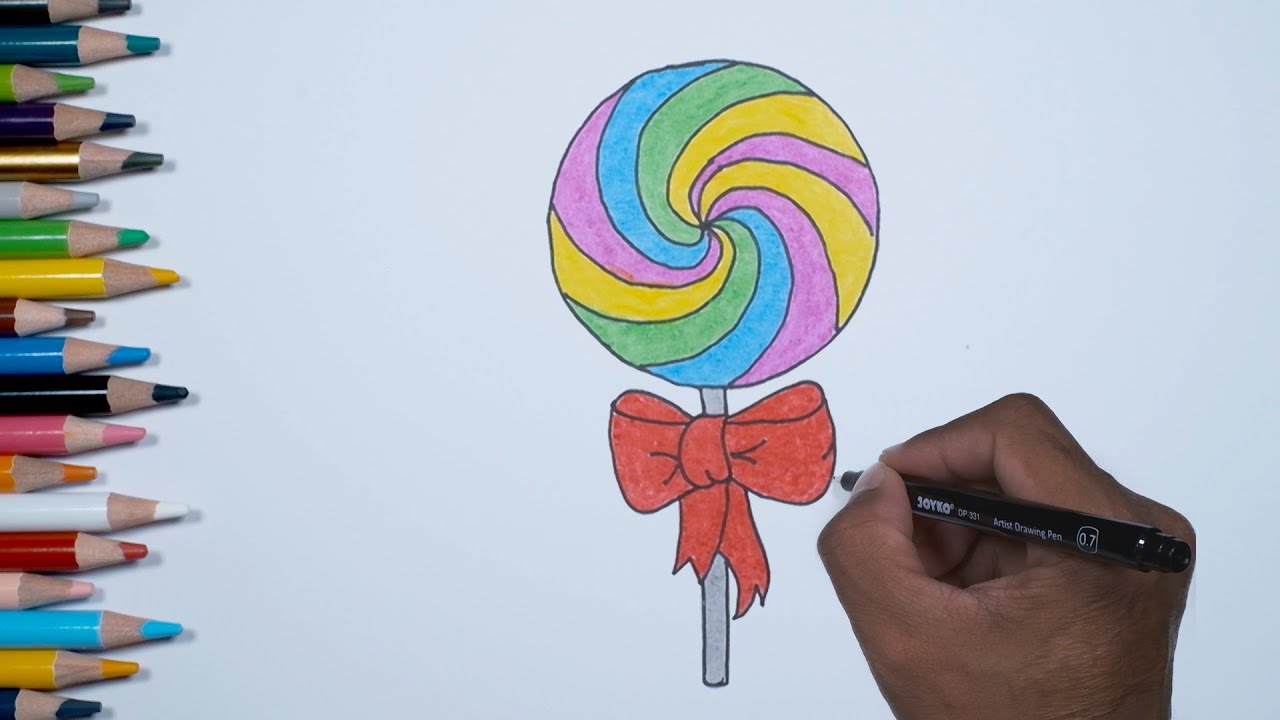Cara Menggambar dan Mewarnai Permen Lolipop | How to Easy Draw Lollipop ...