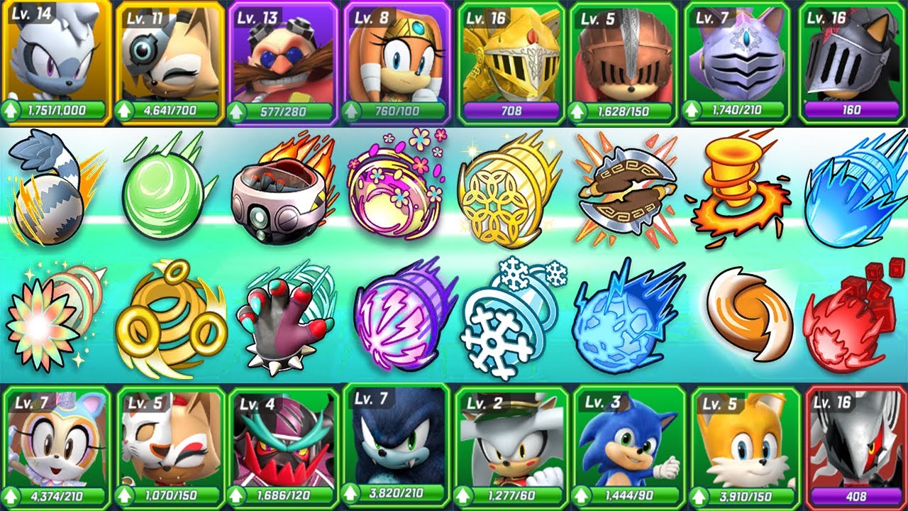 Sonic Forces Speed Battle - All 16 Unique Boost - All 65 Characters ...
