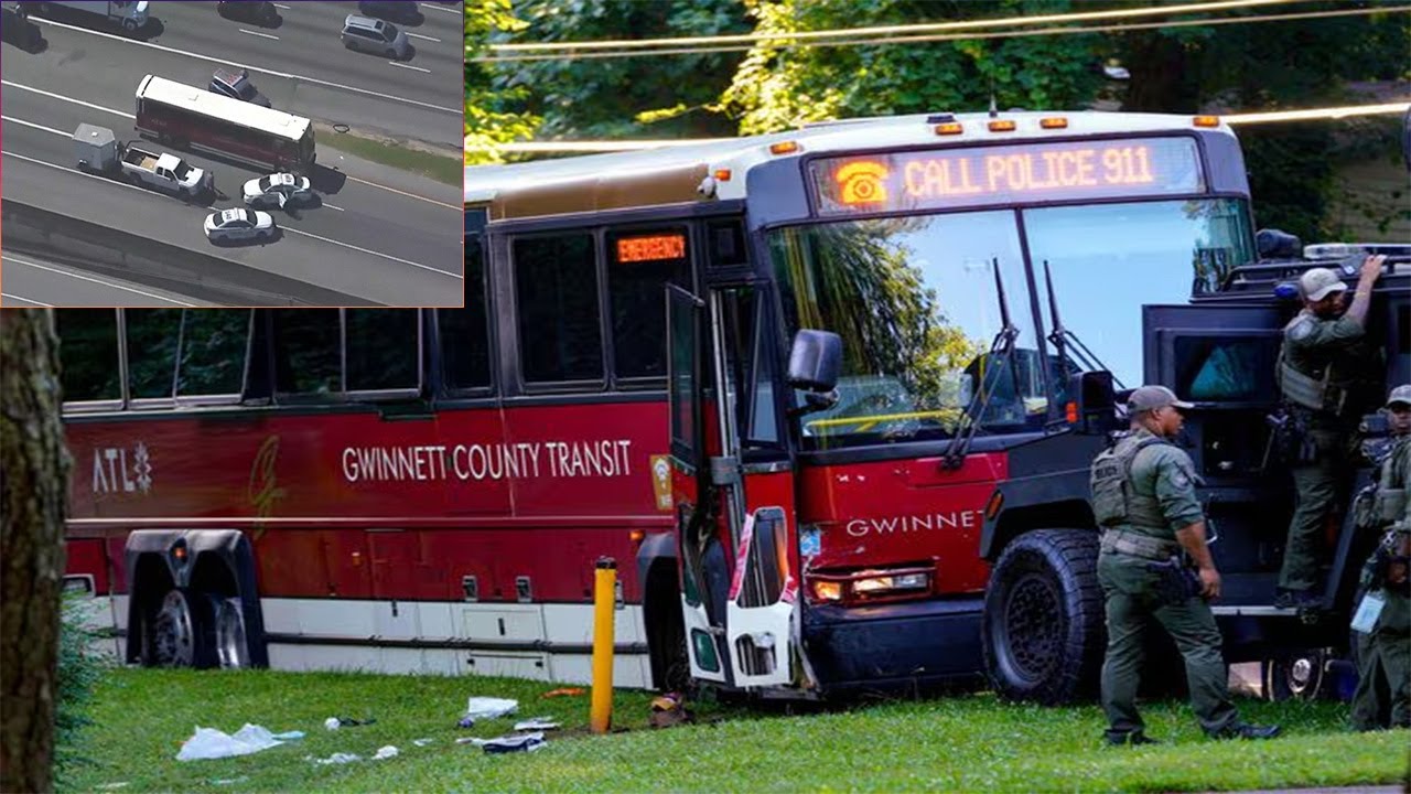 High-Speed Police Chase of a Hijacked Bus in Atlanta | Dramatic Pursuit ...