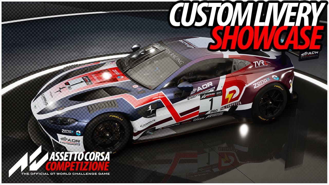 Club.AOR Aston Martin AMRV8 GT3 || ACC Custom Livery Commission - YouTube