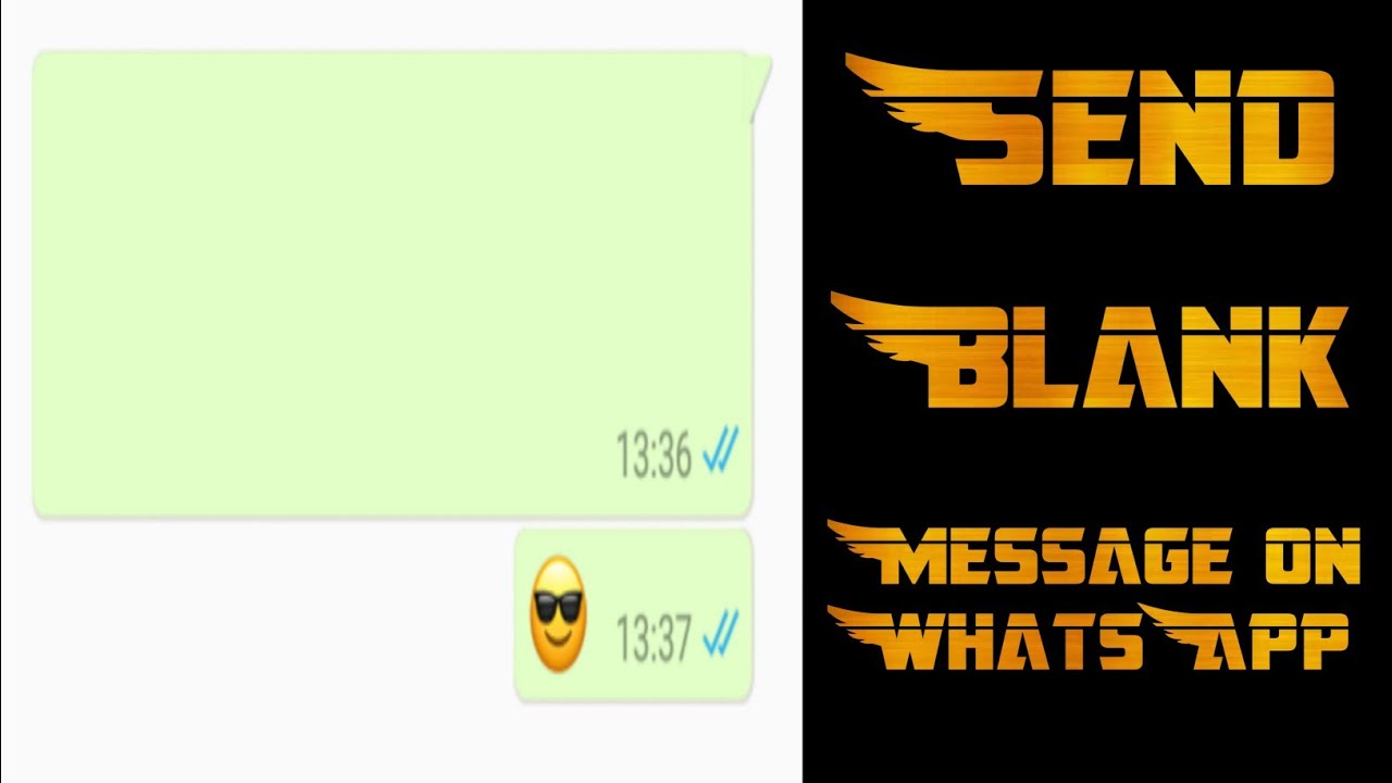 How To Send Blank Message On WhatsApp YouTube How To Send Blank Message On WhatsApp YouTube