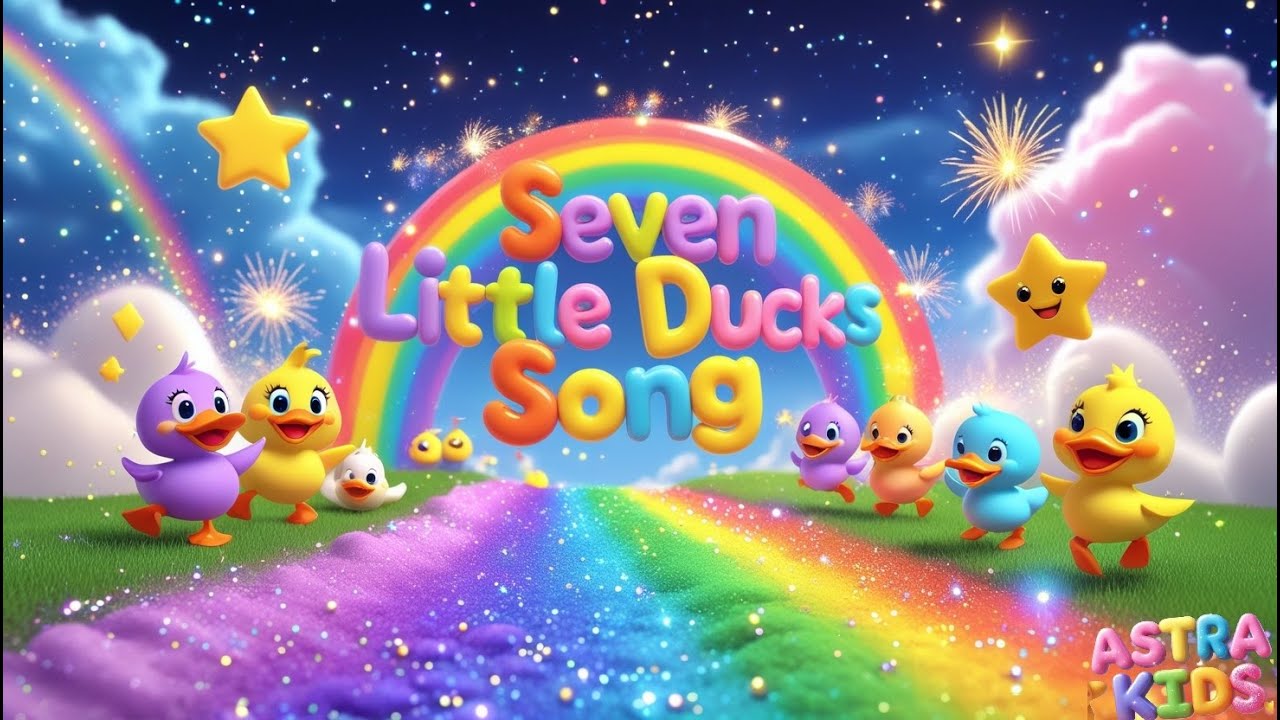 Seven Little Ducks Song | Fun Nursery Rhyme for Kids | Numbers Counting ...