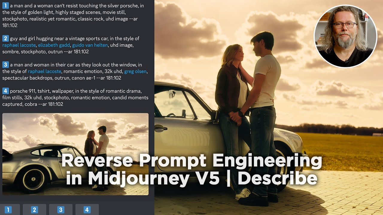 Reverse Prompt Engineering in Midjourney V5 | Describe | Tutorial - YouTube