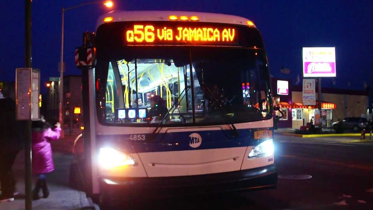 MTA New York City Bus 2011 New Flyer XD40 "Xcelsior" 4853 On The Q56 ...