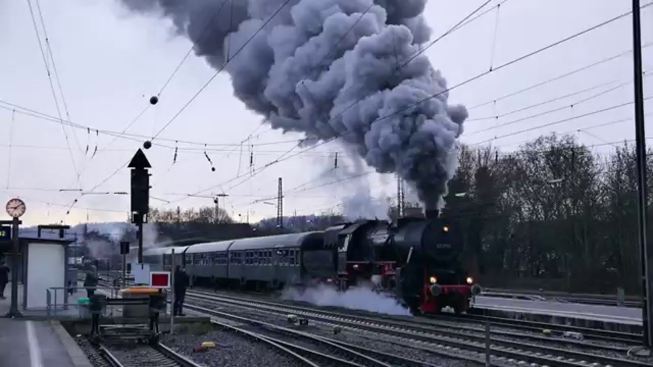 [HD] Dampflok 52 7596 Tübingen Hbf - YouTube