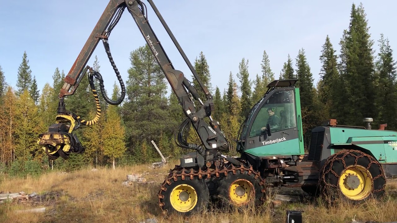 Timberjack 1270B säljs på klaravik - YouTube