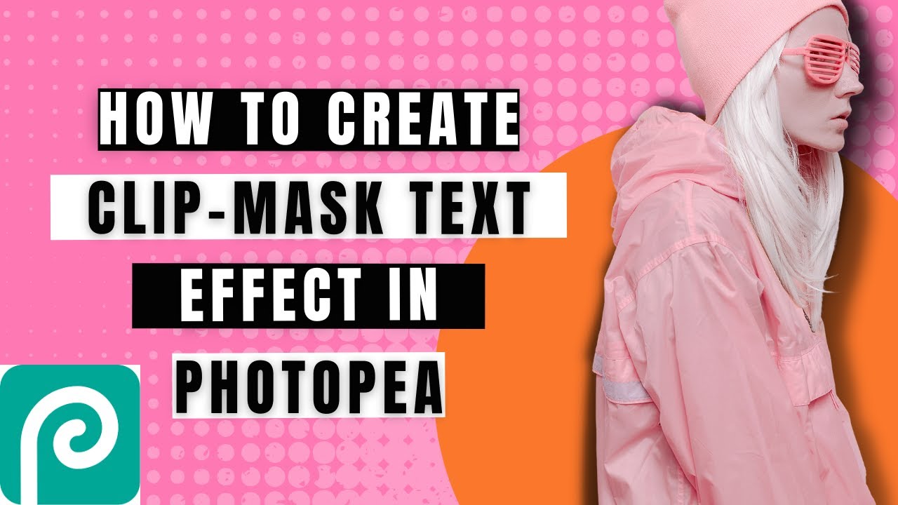 How to create clip mask text effect in Photopea - YouTube
