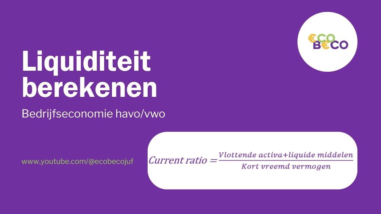 Liquiditeit - Bedrijfseconomie - YouTube