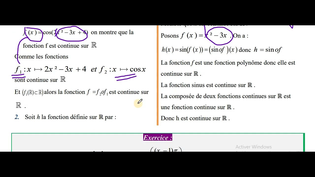 continuité de la fonction composée - YouTube