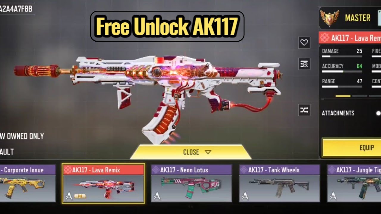 🔴 Unlock AK 117 Free ️😈 - YouTube