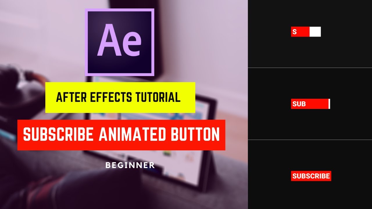 Subscribe animated button "After Effects" tutorial for (beginner) - YouTube