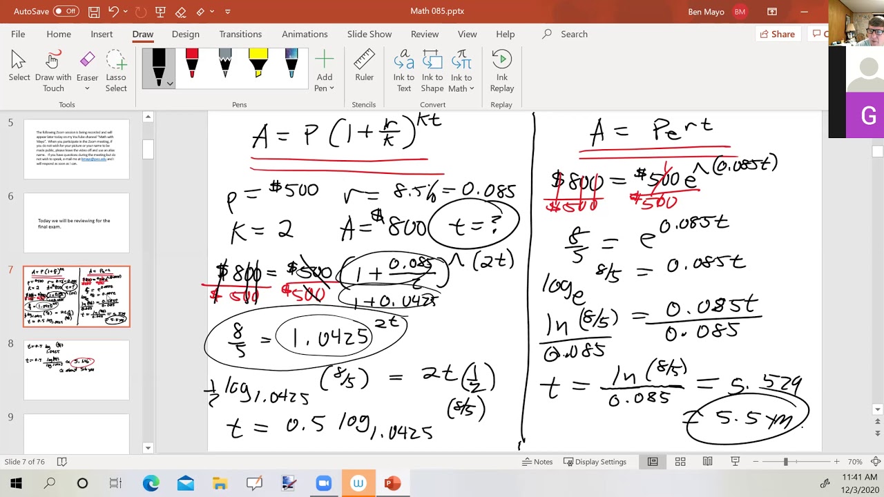 Math 095 Fall 2020 Review for the final - YouTube