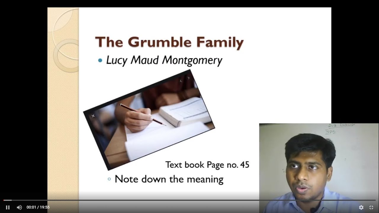 The Grumble Family 10th English Poem explanation in English - YouTube