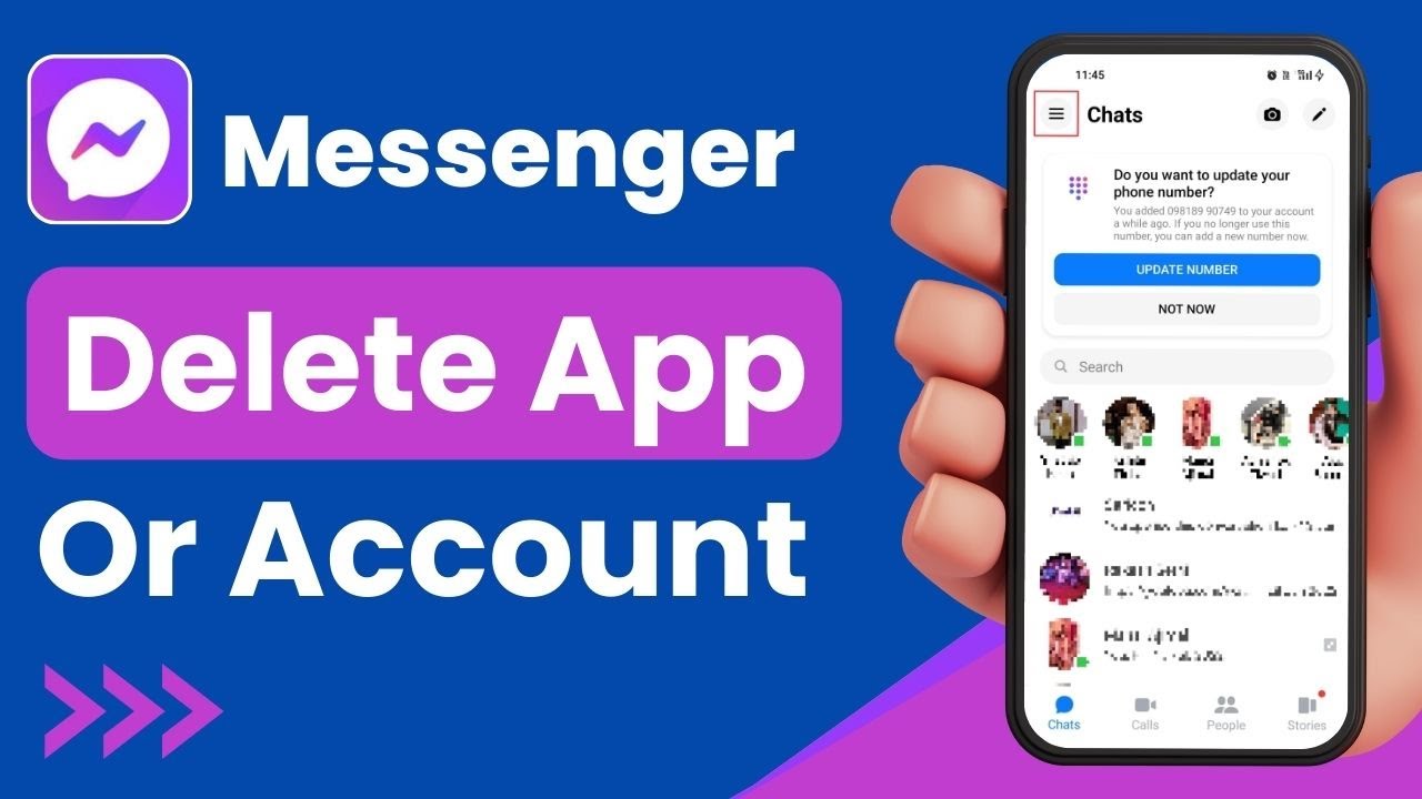 How to Delete Messenger - EASY STEPS - YouTube
