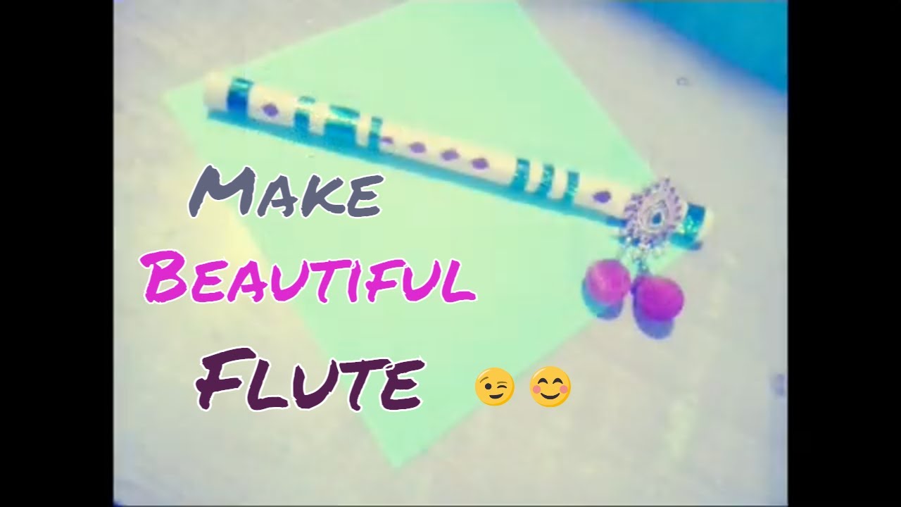 How to make paper flute //simple paper flute - YouTube