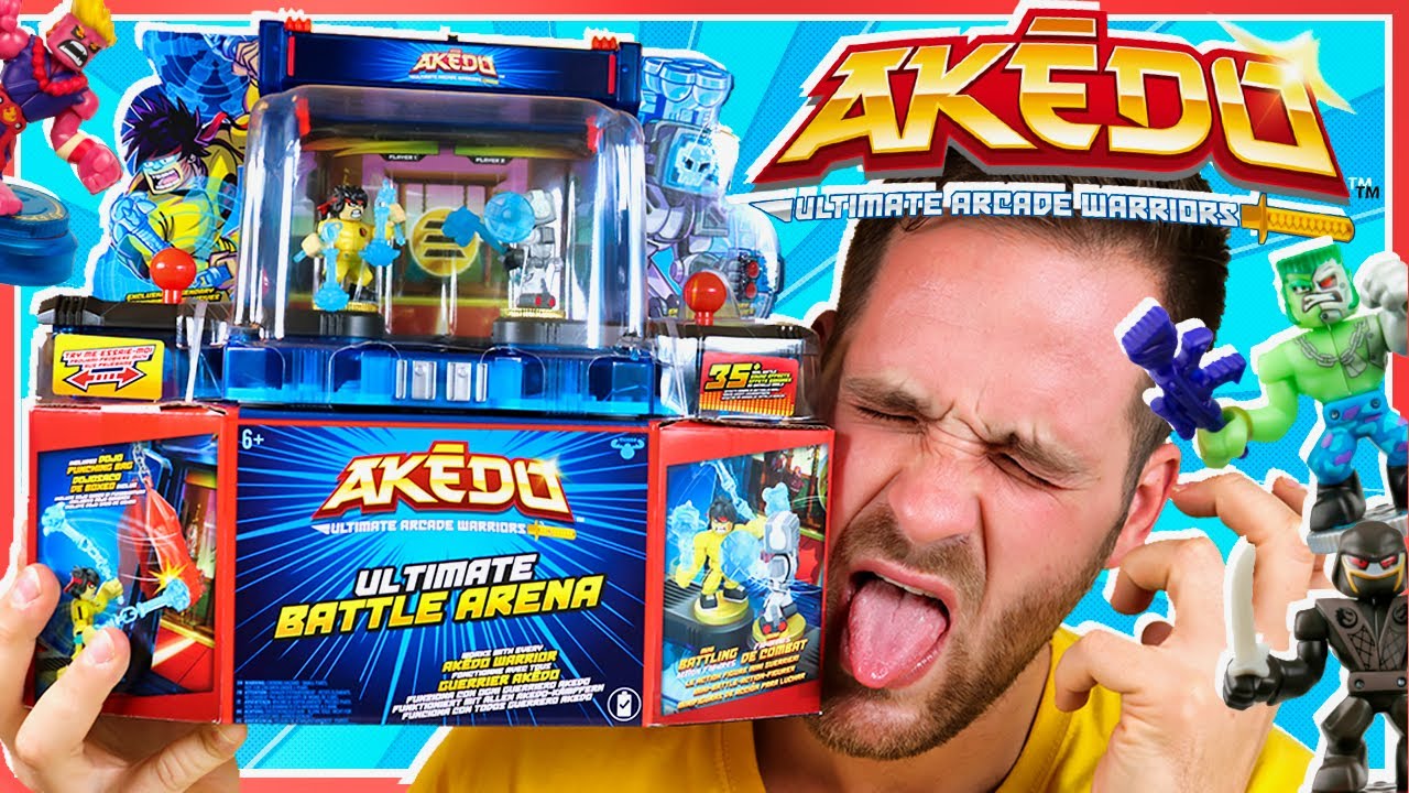 ¡BATALLA! Akedo Ultimate Arcade Warriors UNBOXING ULTIMATE BATTLE ARENA ...