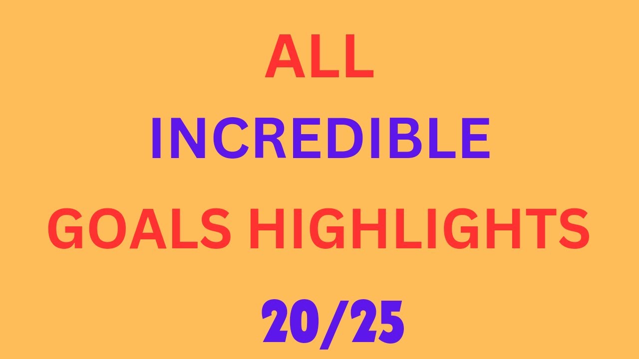 All Incredible Goals Highlight 20/25 pre_season - YouTube