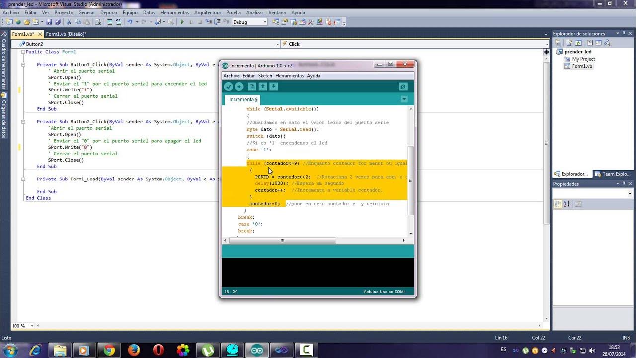 Tutotial de Arduino con Visual Basic Incremento del 0 al 9 - YouTube