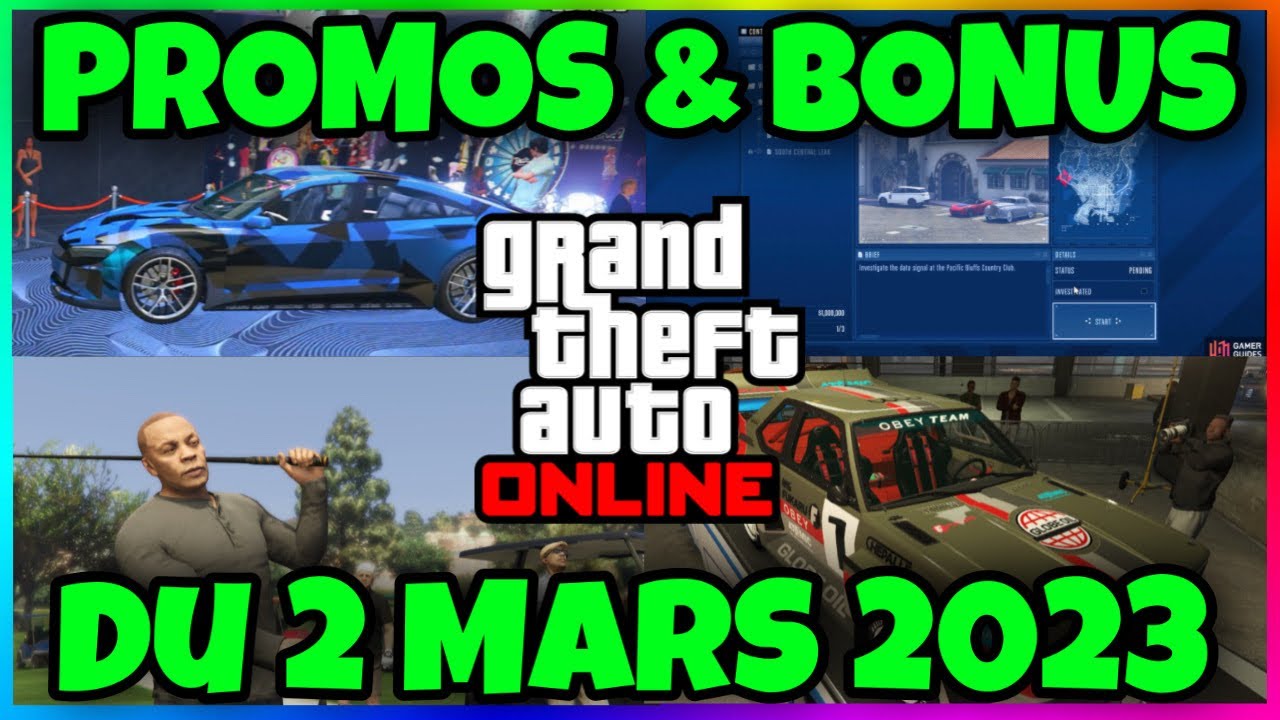 PROMOS ET BONUS DE LA SEMAINE SUR GTA 5 ONLINE + CONTRAT DR DRE DOUBLÉE ...